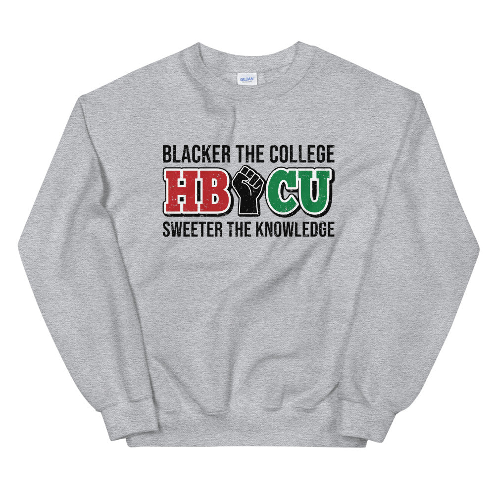 Blacker the college, sweeter the knowledge Sweatshirt – Black Pride Tees